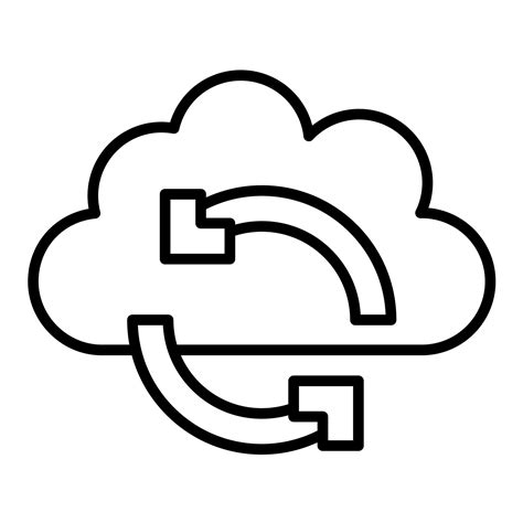 Cloud Sync Line Icon Vector Art At Vecteezy