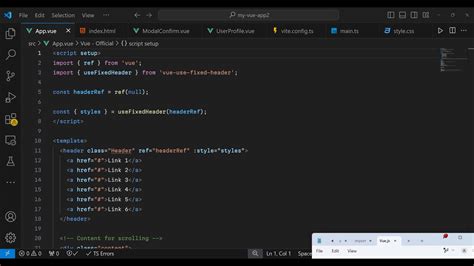 Vuejs 3 Vue Use Fixed Header Example To Make Sticky Fixed Header On