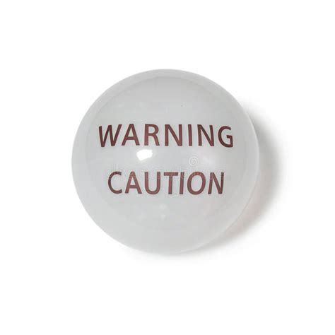 Bubble Warning Caution On White Background Stock Illustration