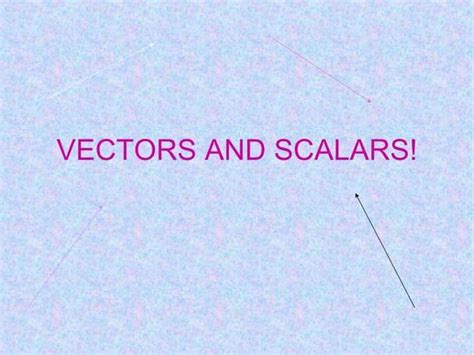 Vectors And Scalars Docx Drawing And Sketching Arts And Crafts