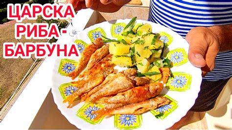 ПЪРЖЕНА ЦАРСКА РИБА БАРБУНА НЕВЕРОЯТНО ВКУСНА КОМБИНАЦИЯ С КАРТОФЕНА САЛАТА И ОХЛАДЕНО БЯЛО