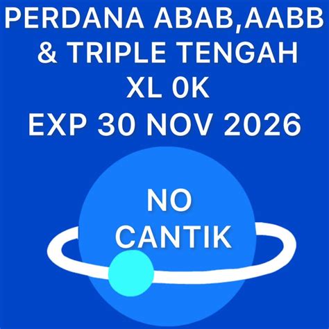 Jual Perdana Xl 0k Abab Aabb And Triple Tengahh Shopee Indonesia