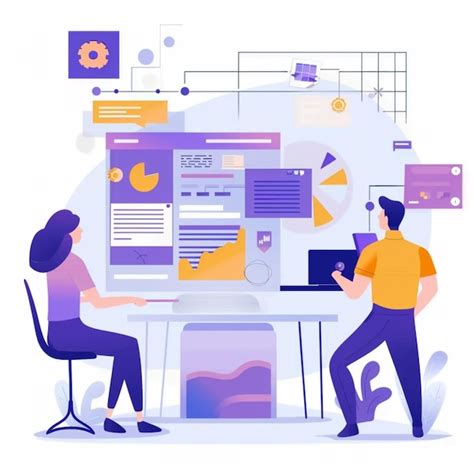 Premium Photo 2d People Working On A Project And Programming Concepts Layout Flat Page