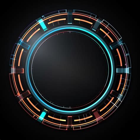 Premium Photo Abstract HUD GUI UI Circular Shape
