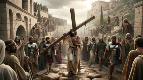 Download Passionof Christ Carrying Cross Wallpaper