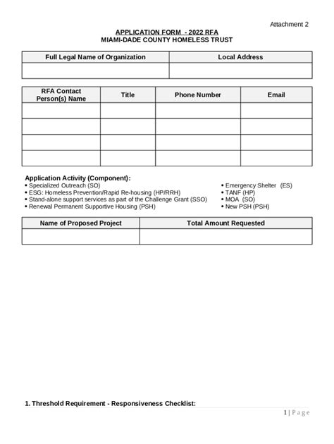Application 2022 Rfa Doc Template Pdffiller