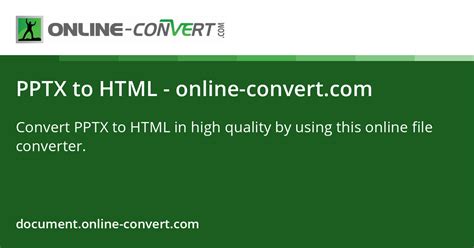 Pptx To Html Online