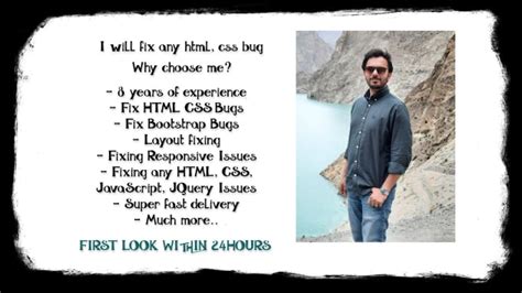 Code In Html Css Javascript And Will Fix Bugs By Mohsin13 Fiverr