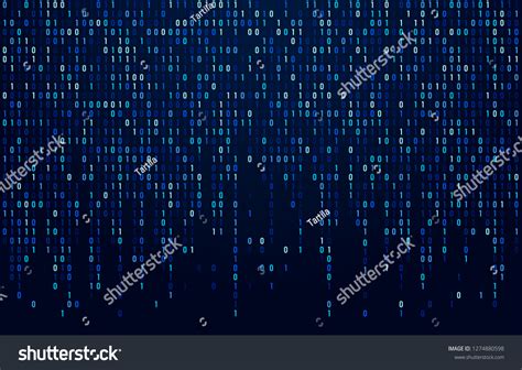 Binary Code Stream Digital Data Codes Stock Vector Royalty Free
