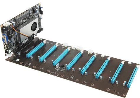 8 Gpu Mining Motherboard Hm65 With 847 Cpu 5 5cm Slot Slot Space Distance For Last Model