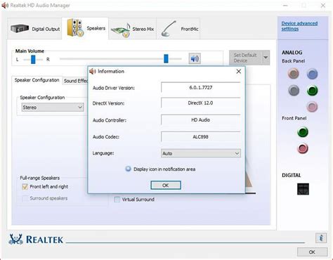 Realtek Audio Manager Solved Windows 10 Forums