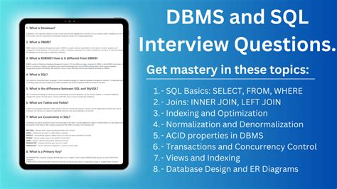 Dbms And Sql Interview Questions