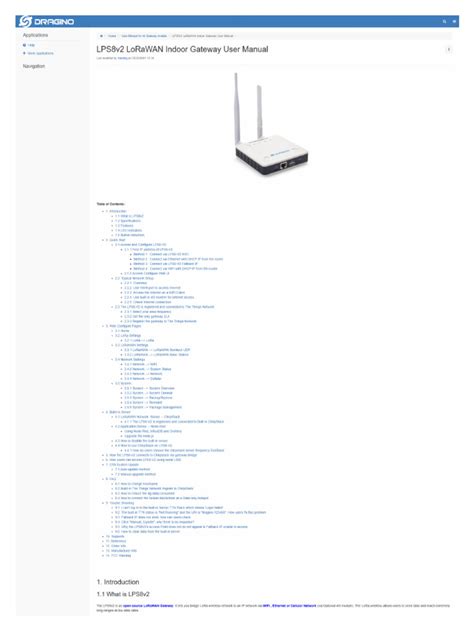 Lps8v2 Lorawan Indoor Gateway User Manual Pdf