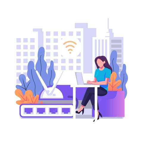 Premium Vector Ethernet Flat Style Illustration Vector Design