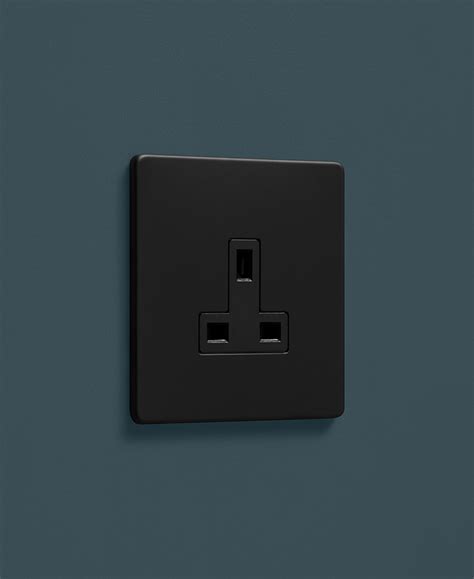 Unswitched Single Socket Black Always On Plug Socket