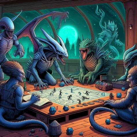Cryptids Playing Dandd Rweirddalle