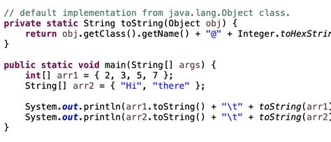 Programming For Beginners Is Arrays Override Tostring Method In Java