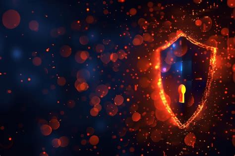 Premium Photo Cybersecurity Shield With Lock Icon Representing