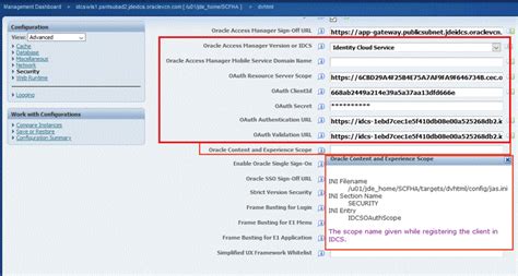 Configure Oauth Services For Idcs With The Content And Experience Cloud