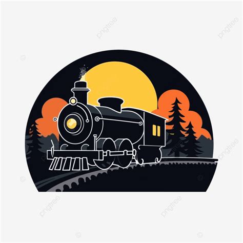 기차 실루엣 일몰 만화와 스티커 클립 아트 기차 로고 벡터 일러스트 레이 션 상표 클립 아트 Png 일러스트 및 벡터 에