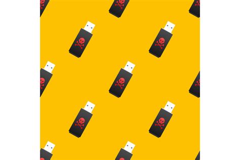 Computer Virus On Usb Flash Card Pattern Graphic By DG Studio Creative Fabrica