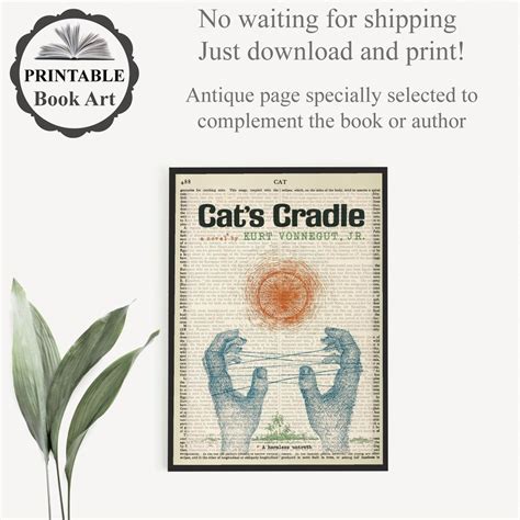 Cats Cradle Downloadable Book Cover Poster Print By Kurt Vonnegut Jnr