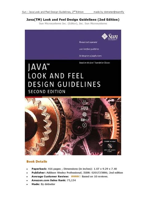 Aw Java Look And Feel Design Guidelines 2nd Edition 2001 Design