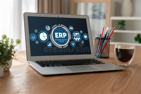 Erp Enterprise Resource Planning Software For Modish Business Stock Image Image Of Business