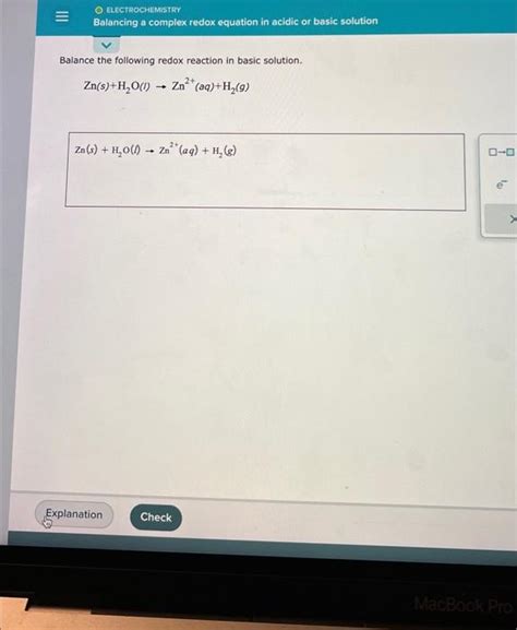 solved balance the following redox reaction in basic