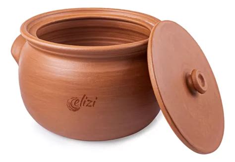 Olla De Barro Ceramico Con Tapa 21 Cm Diámetro 18 Litros Cuotas Sin