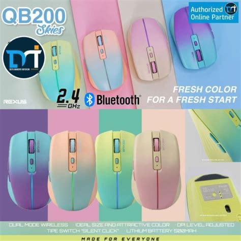 Promo 100 Produk Ori Rexus Qb200 Qb 200 Skies Dual Mode Wireless