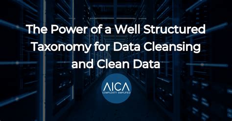 The Power Of A Well Structured Taxonomy For Data Cleansing