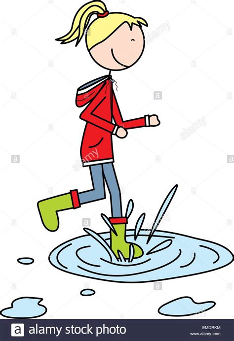 Puddle Jumping Stock Vector Images Alamy
