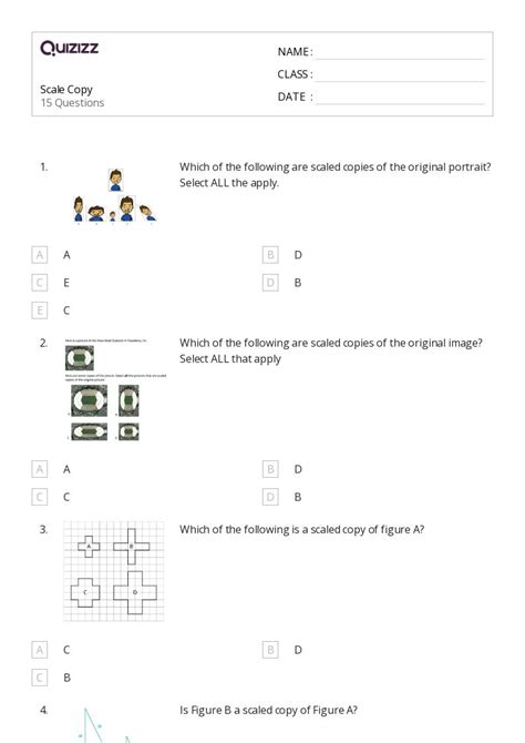 50 Scale And Conversions Worksheets For 6th Grade On Quizizz Free