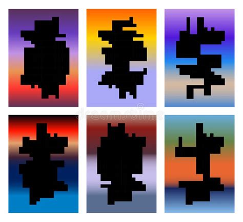 Set Of Grange Graphic Template With Gradient And Glitch Ugly