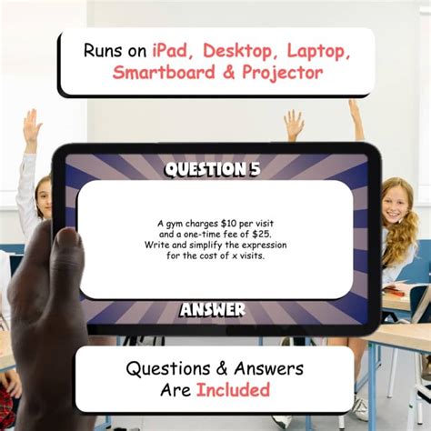 Simplifying Expressions Word Problems Jokers Wild Math Game No Prep