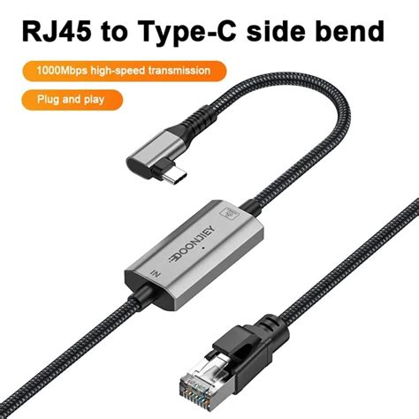 1000mbps Type C To Rj45 Ethernet Converter Cable Directly Connected Usb C Gigabit Lan Network