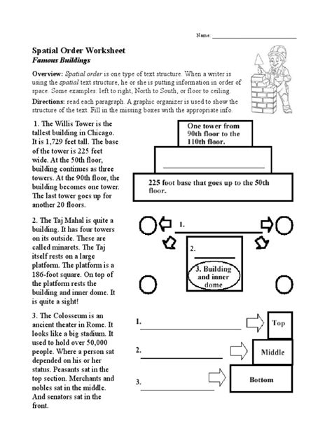 Spatial Order Worksheet Pdf