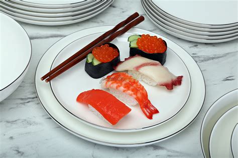 Столовый сервиз на 6 персон из костяного фарфора 21 предмет белый серия ...