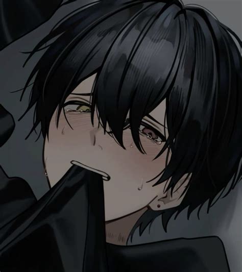 ˚ ཐི⋆♱⋆ཋྀ ˚ Bite Anime Emo Anime Cat Black Hair Boy Pfp