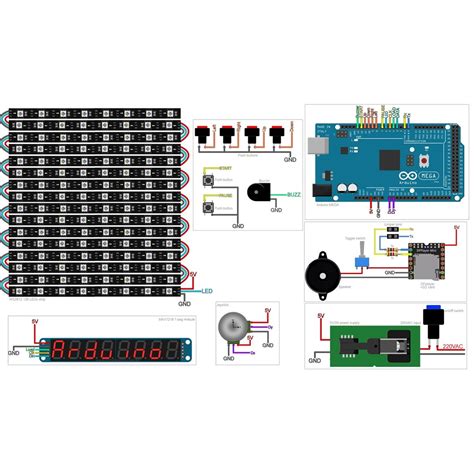 Тетрис на светодиодных лентах с помощью Arduino