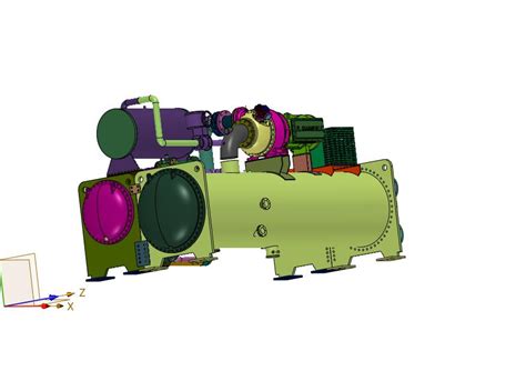 节能磁悬浮离心式空气压缩机 Step 模型图纸下载 懒石网
