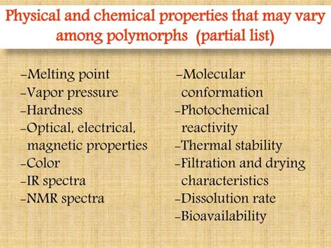 Polymorphism And Crystallisation The Mysterious Phenomenon Pptx