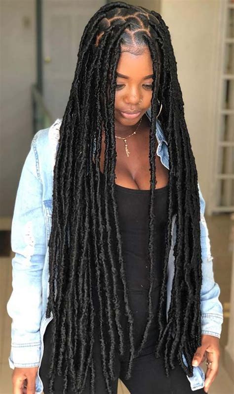 25 Popular Black Hairstyles Were Loving Right Now Faux Locs Hairstyles Locs Hairstyles Box