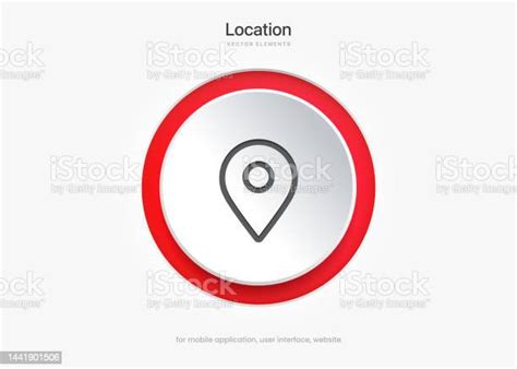 대상 핀 포인트 아이콘입니다 빨간색지도 위치 포인터 아이콘 기호입니다 모바일 앱 웹사이트 Ui Ux에 대한 격리된 흰색 배경의 Gps 마커입니다 3차원 형태에 대한 스톡