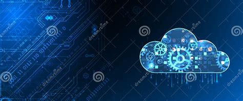 Cloud Computing Conceptabstract Connection Technology Background Stock