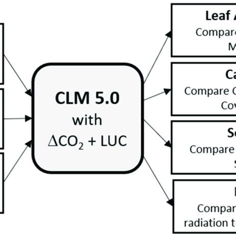 Process Diagram Of CLM Data Input Left And Output Right Comparisons Download Scientific