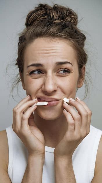 Patient Woman With Dislocated Jaw And Malocclusion Temporomandibular