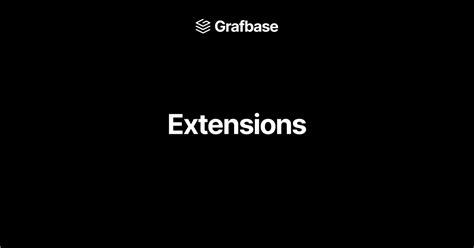 Grafbase Extensions Marketplace