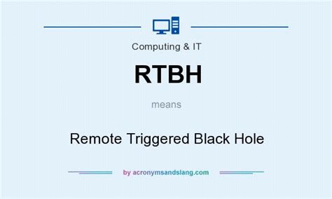Rtbh Remote Triggered Black Hole In Computing And It By